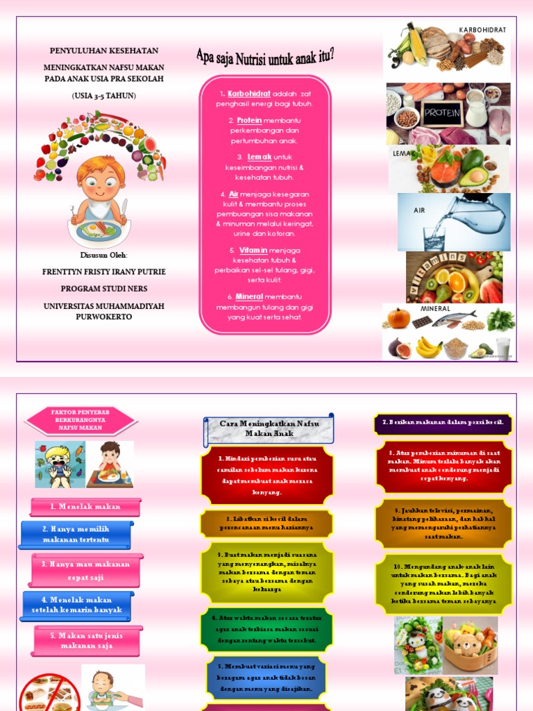 Leaflet Nutrisi Anak Pra Sekolah | PDF