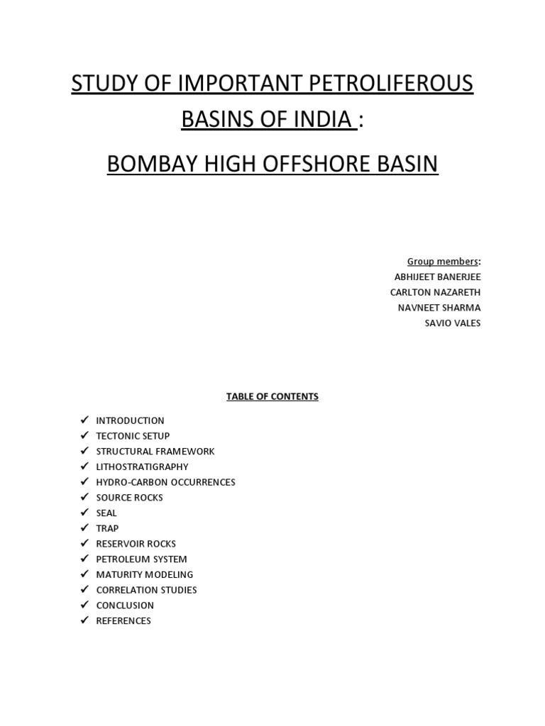Mumbai High Offshore Basin | PDF | Sedimentary Basin | Petroleum Reservoir