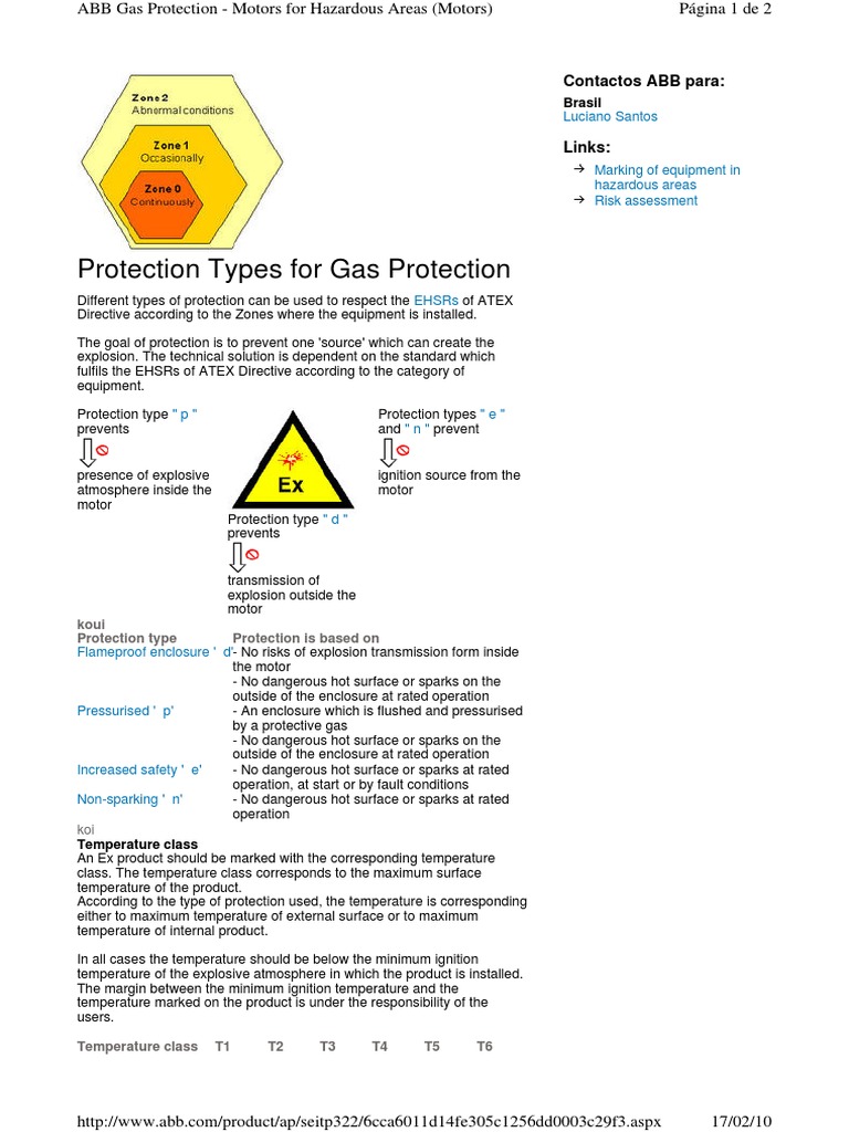Protection Types For Gas Protection: Luciano Santos | PDF | Electricity ...