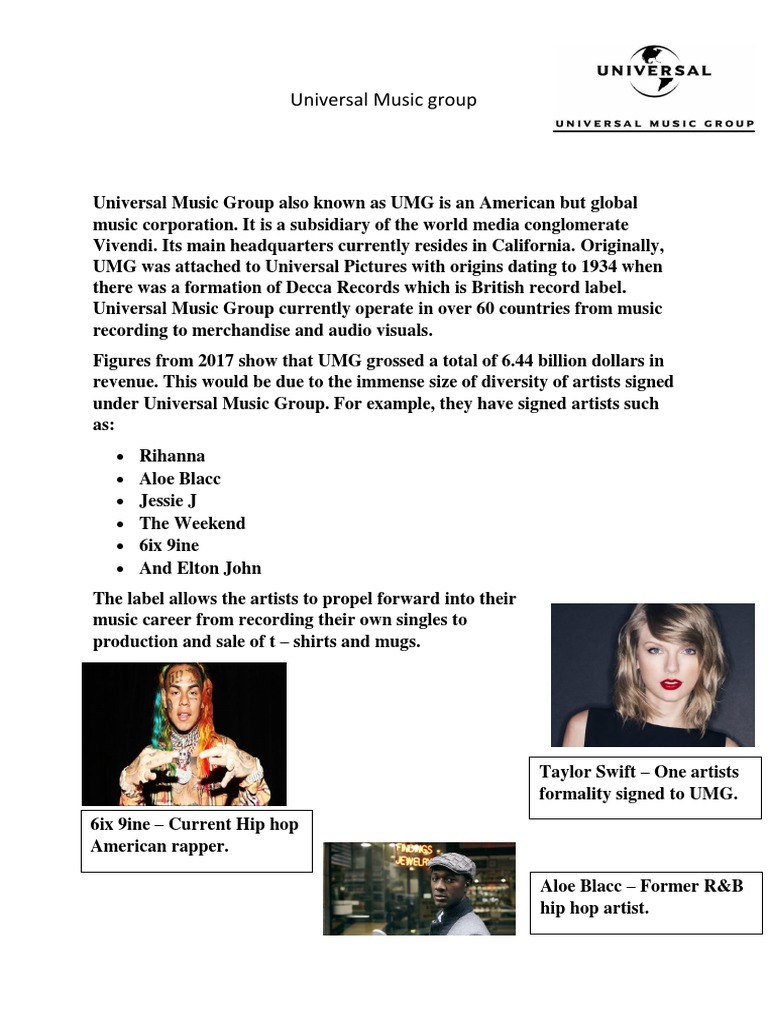 Universal Records | PDF | Universal Music Group | American Popular Music