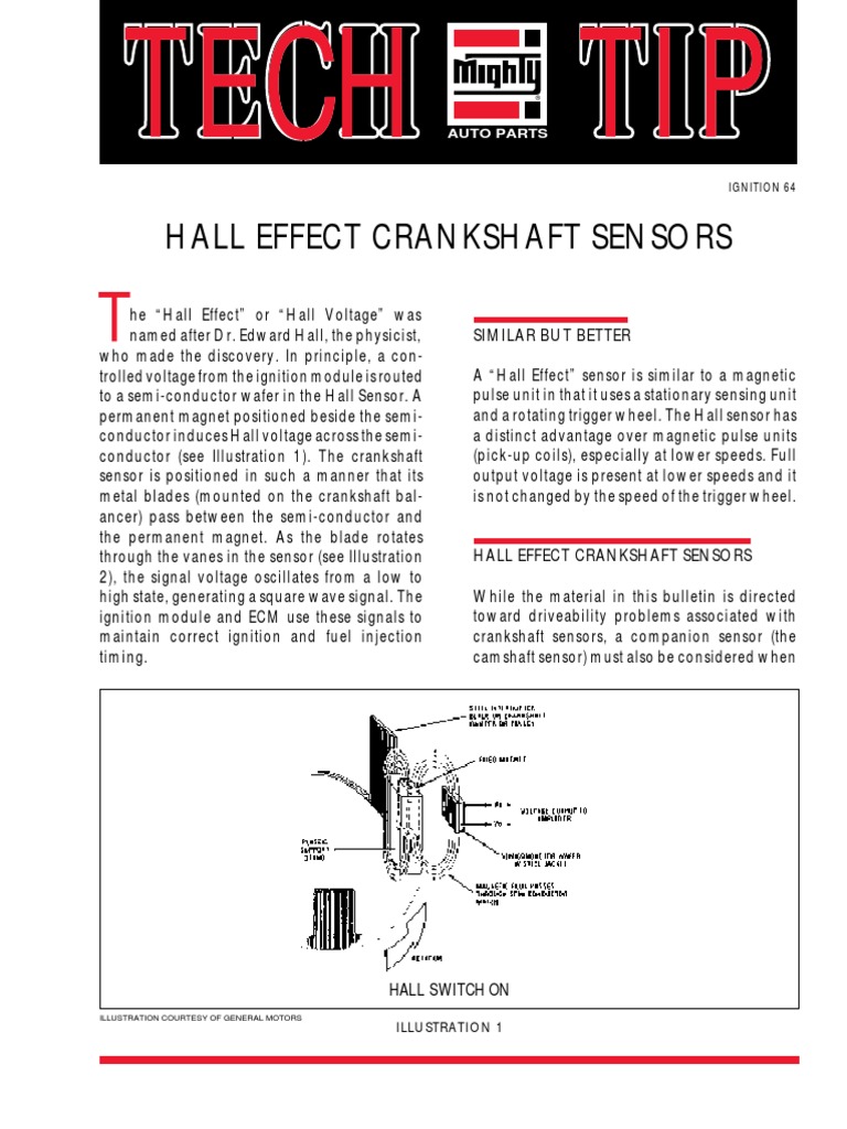 Hall Effect Crankshaft Sensors: Similar But Better | PDF | Ignition ...