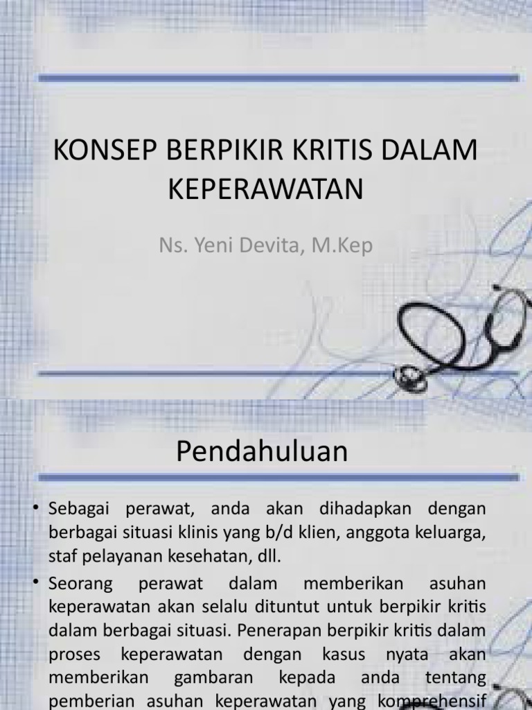 Konsep Berpikir Kritis Dalam Keperawatan - Perumperindo.co.id