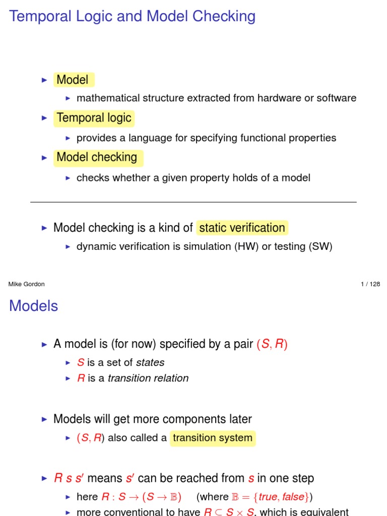 Slides Temporal Logic And Model Checking Pdf Visual Cortex Mathematics Of Computing