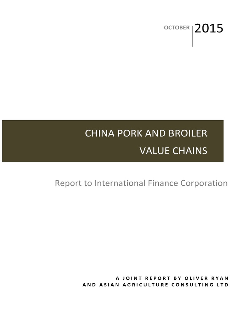 Ryan - China Pork and Poultry Value Chains | PDF | Animal Feed | Farms