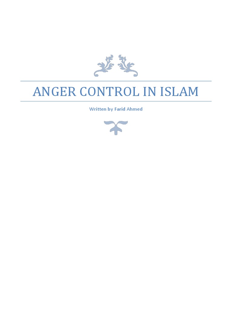 Anger Control in Islam | PDF | Anger | Satan