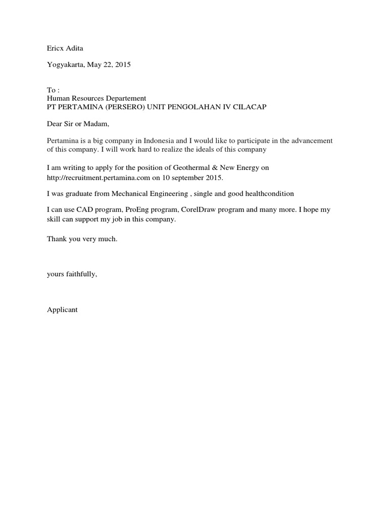 Application Latter | PDF