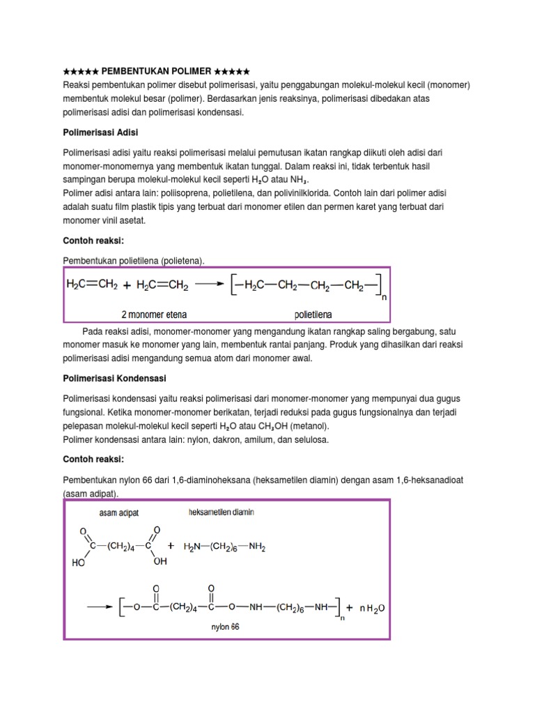 Pembentukan Polimer | PDF