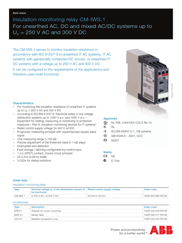 Elm Abb PDF | PDF | Relay | Alternating Current
