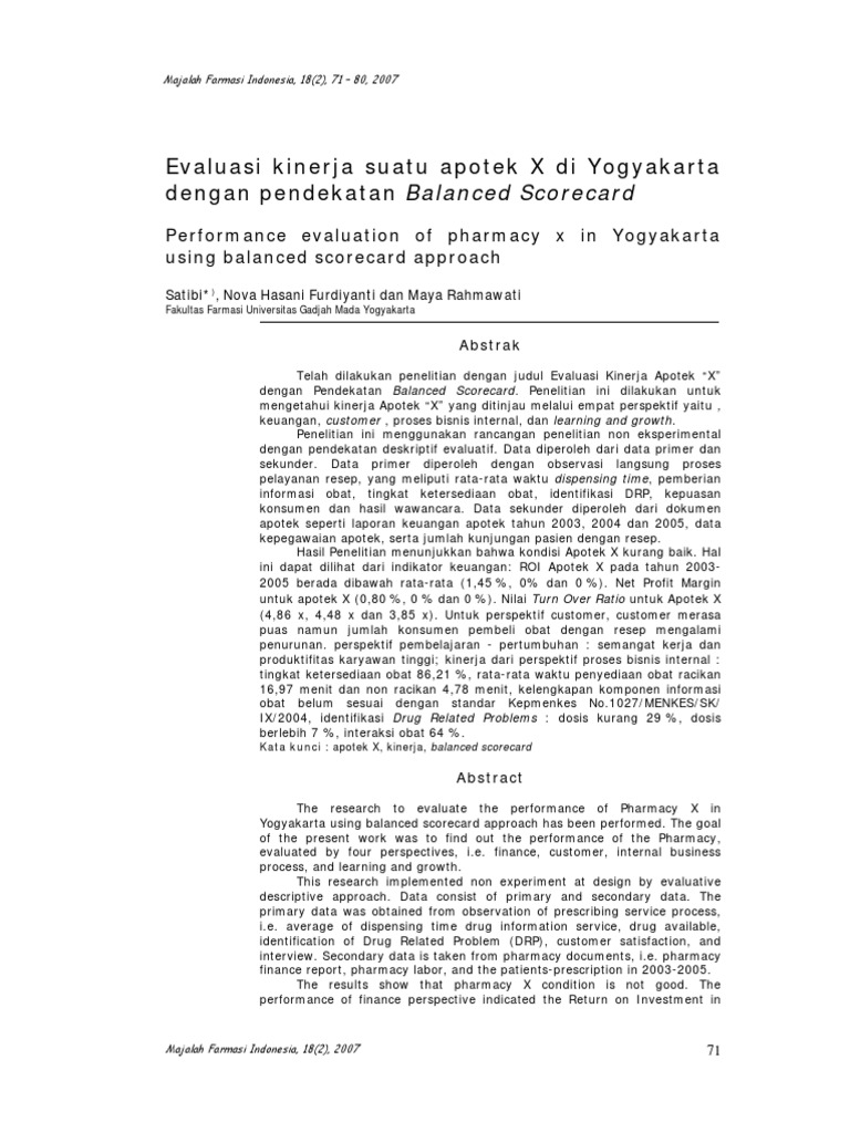 Analisis Keuangan Apotek | PDF
