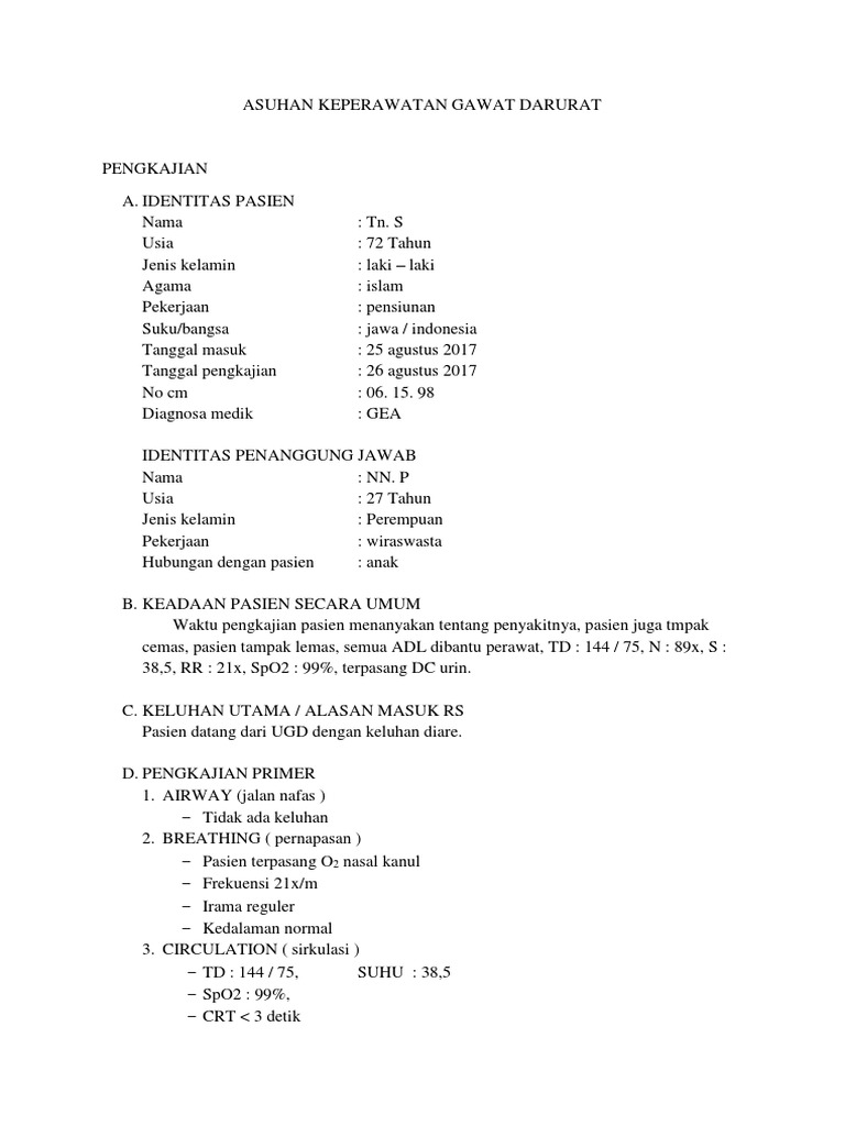 Asuhan Keperawatan Gawat Darurat | PDF