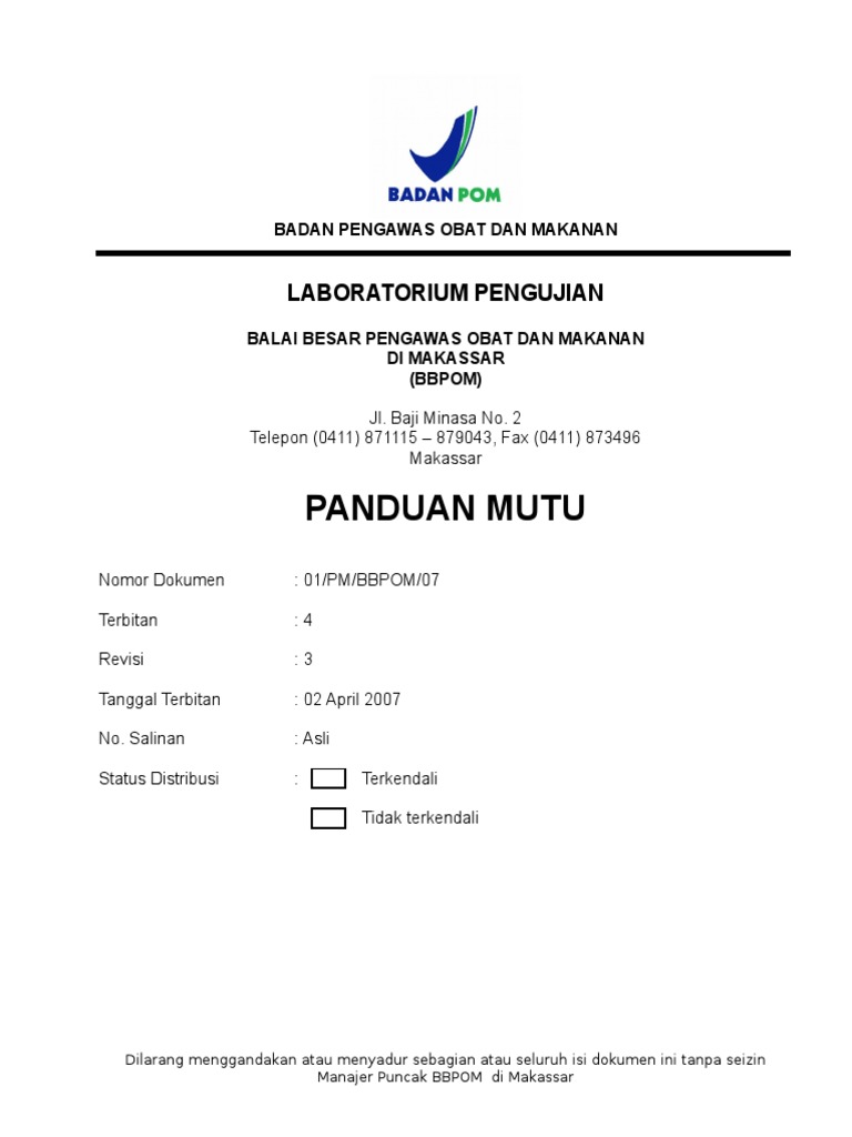 Panduan Mutu 2008 | PDF