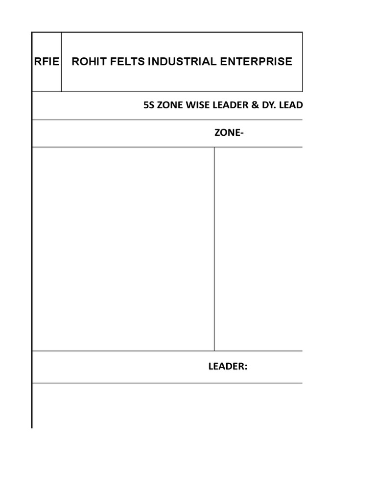 5s Zone Wise Leader | PDF