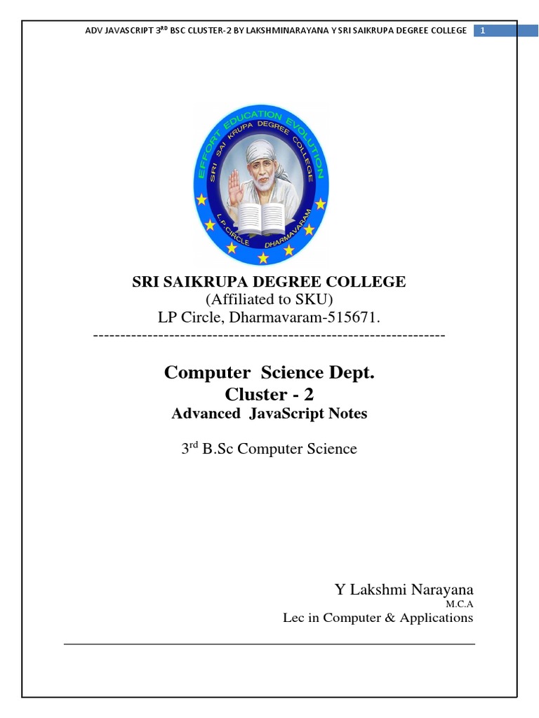 Adv Javascript Notes | PDF | J Query | Cascading Style Sheets