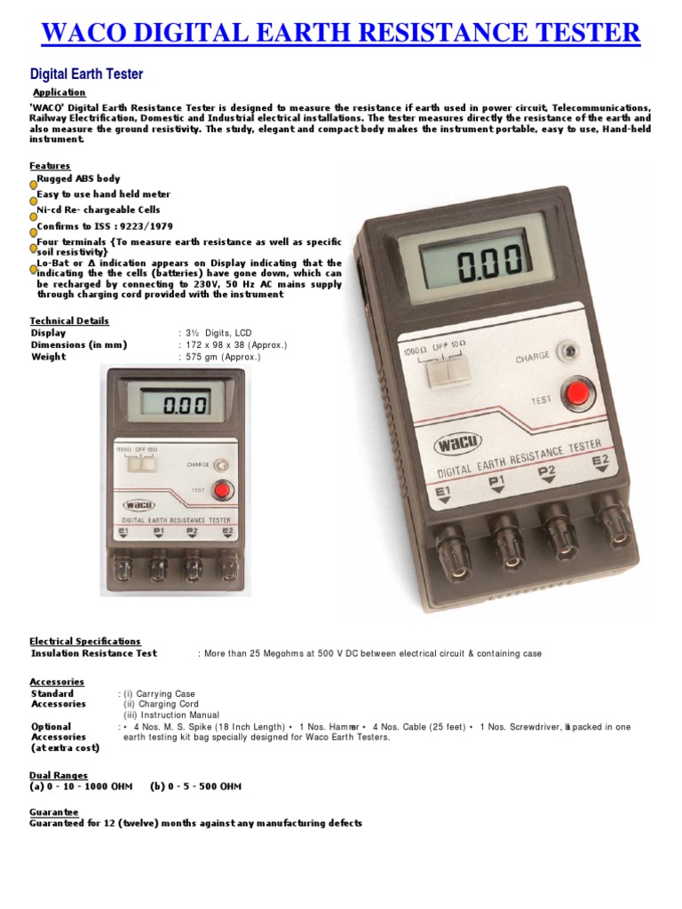 Earth Tester | PDF