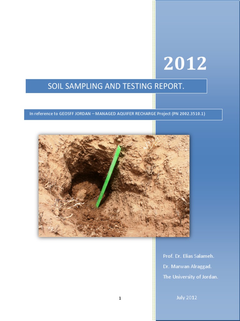 Soil Sampling and Testing Analysis | PDF | Soil | Groundwater