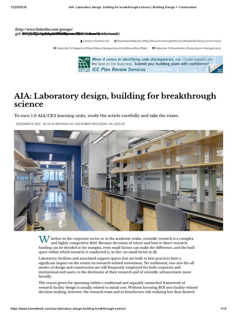 AIA_ Laboratory design, building for breakthrough science _ Building ...
