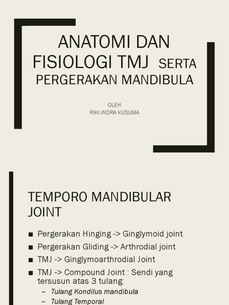Anatomical and Physiological TMJ Overview | PDF | Dentistry | Human Anatomy