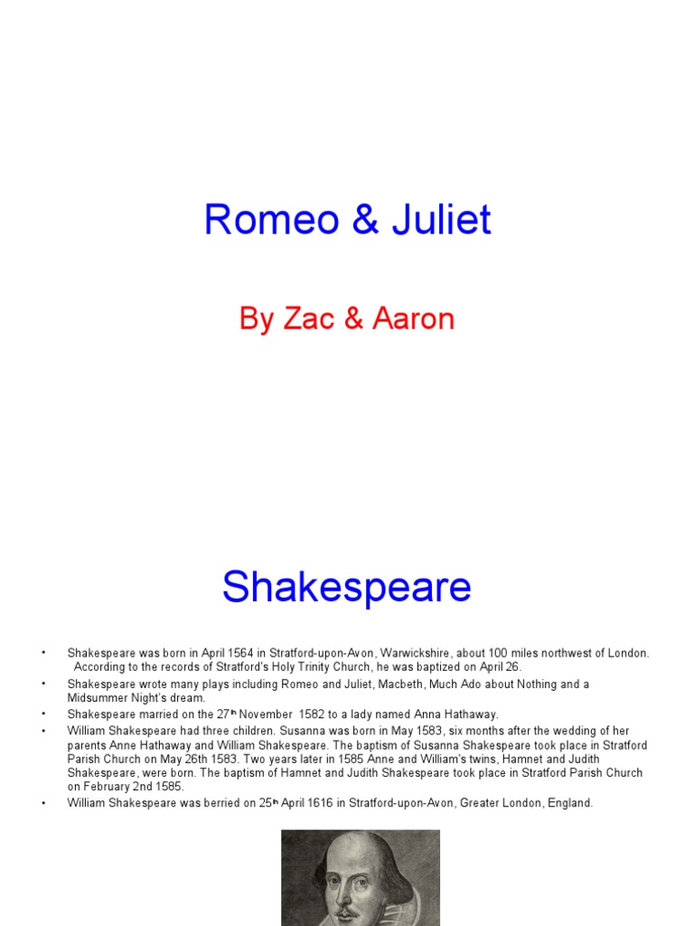 Romeo & Juliet PPT 1 | PDF | William Shakespeare | Romeo And Juliet