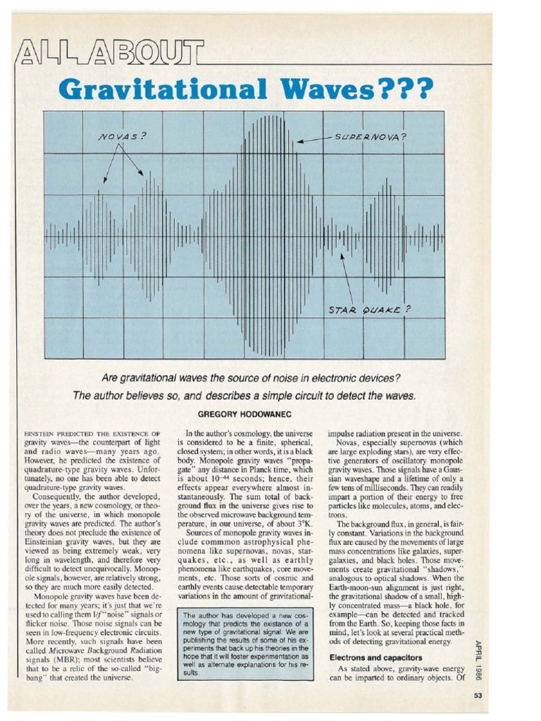 Gravity Detector Magazine | PDF | Gravitational Wave | Gravity
