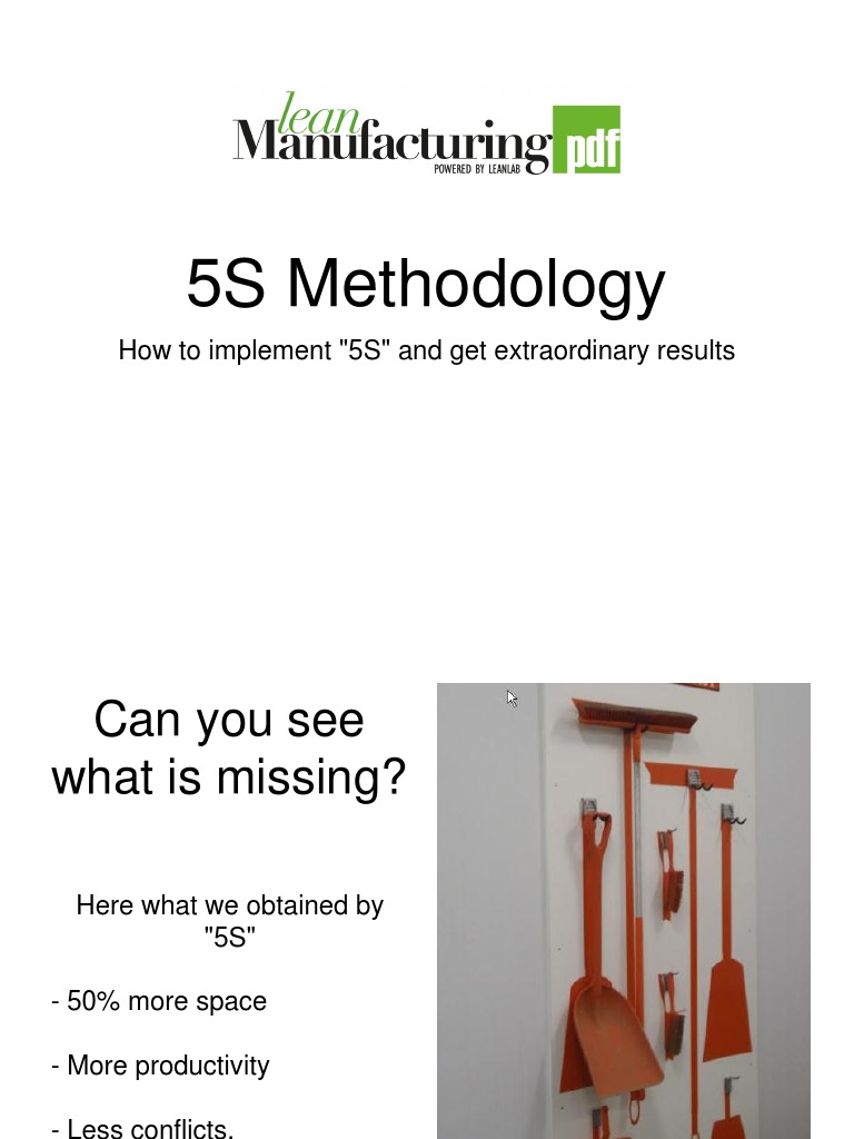 5S Methodology | PDF