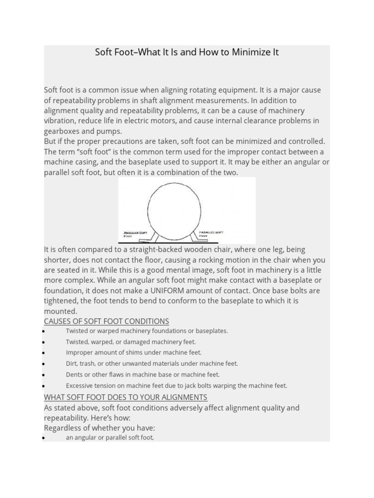 Soft Foot Checking Procedure | PDF
