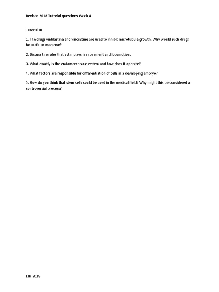 2018 Tutorial 4 Questions | PDF | Wellness | Science & Mathematics