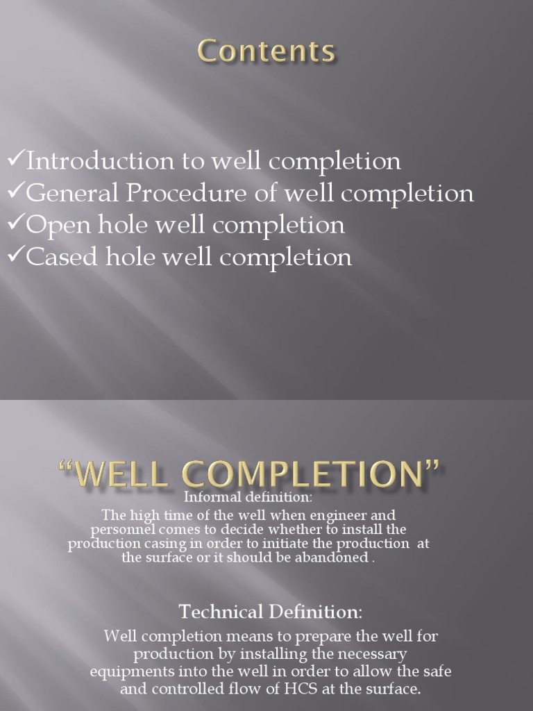 DRLG5001 16 Sept 2016 Completion Types 1 | PDF