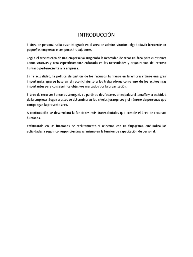 Funciones Clave del Área de Recursos Humanos | PDF | Gestión de ...