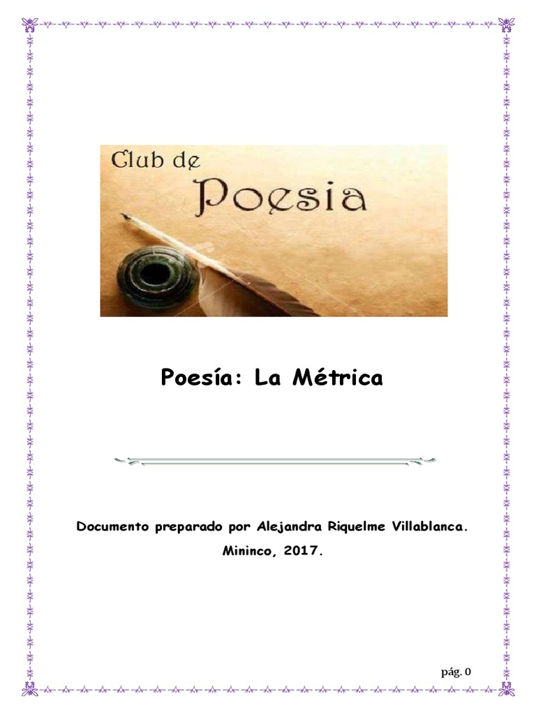 Poesia, La Metrica | PDF | Metro (poesía) | Rima