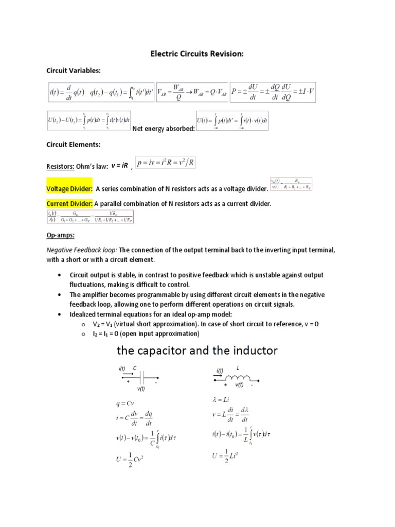 ECSE 200 - Electric Circuits | PDF | Electrical Network | Series And Parallel Circuits
