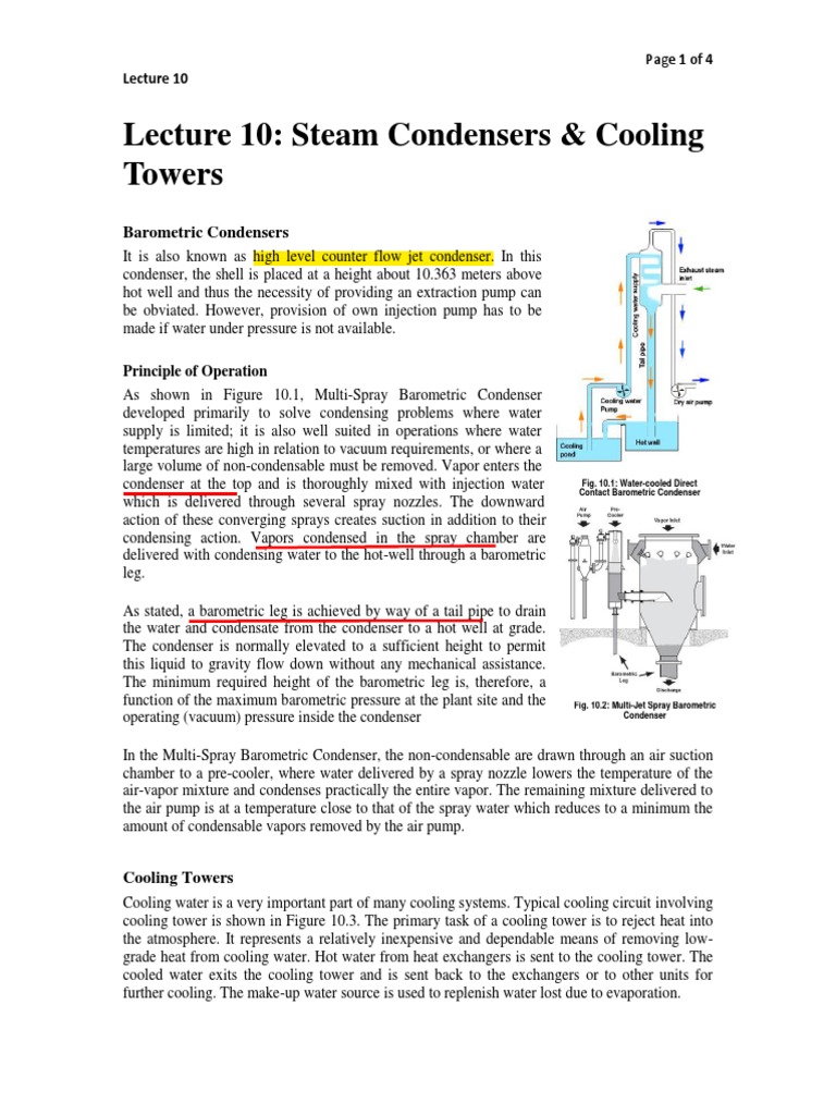 Lecture 10 - Steam Condensers - Direct Type | PDF | Heat Exchanger ...