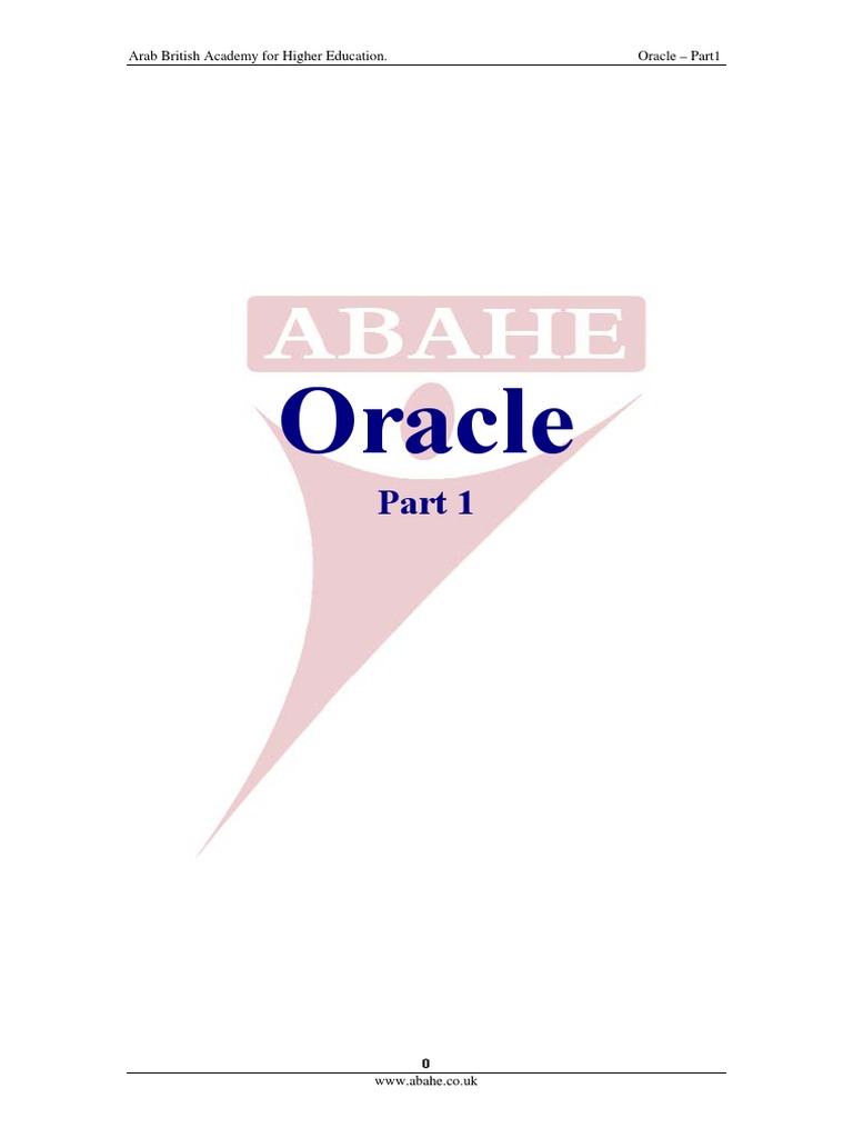 Oracle | PDF