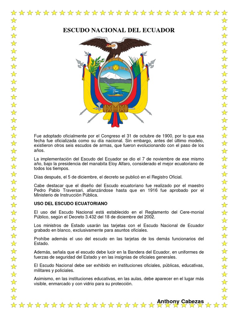Historia del Escudo Nacional del Ecuador | PDF