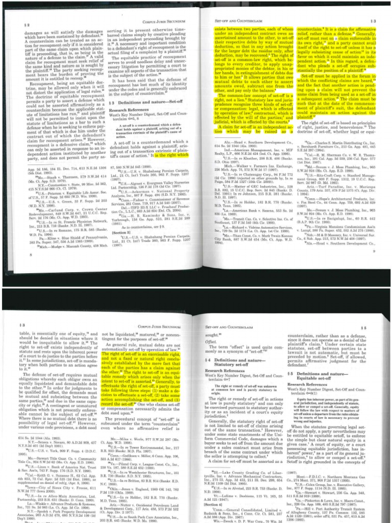 Understanding Counterclaims and Set-Offs | PDF | Set Off (Law) | Equity ...