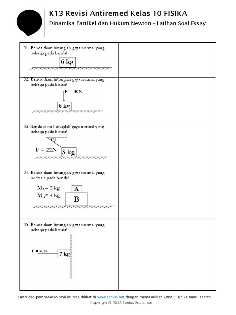 Latihan Soal HK II Newton | PDF