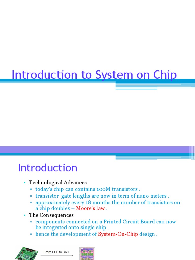 Introduction To System On Chip | PDF | System On A Chip | Integrated ...