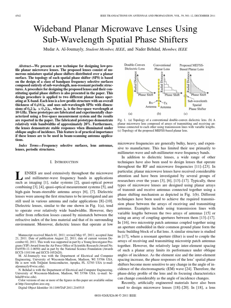 Lens Design PDF | Download Free PDF | Lens (Optics) | Antenna (Radio)