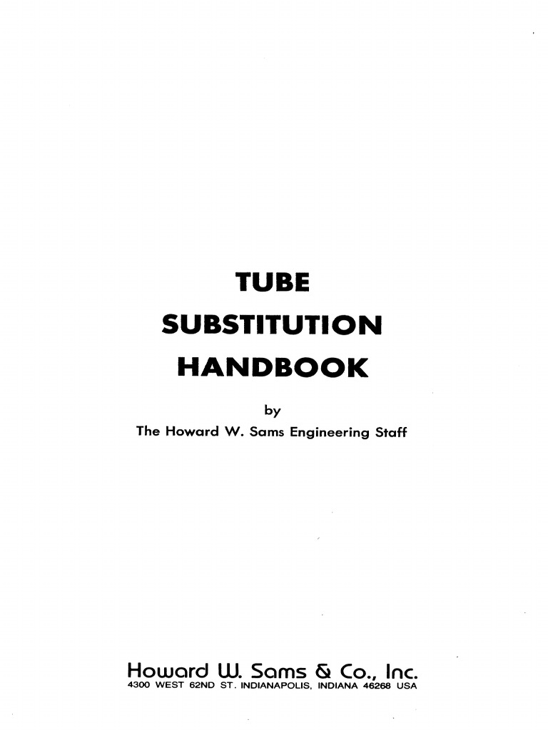 Tube Substitution Handbook 1980 | PDF
