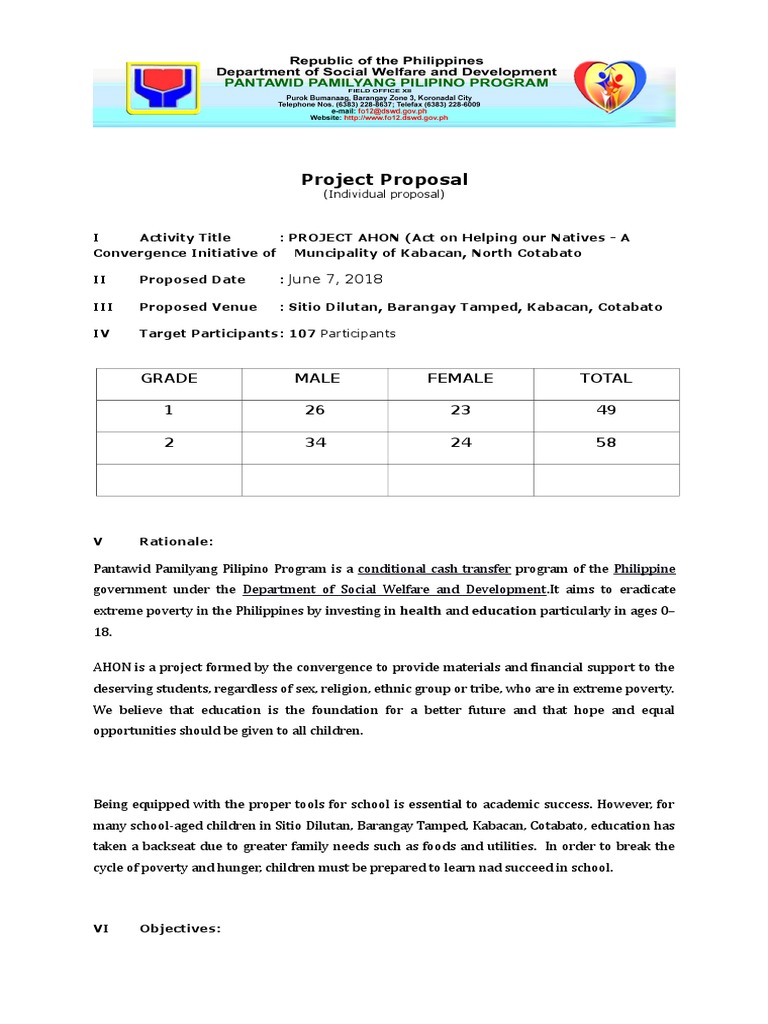 Project AHON: Education Aid in Kabacan | PDF | Extreme Poverty | Poverty