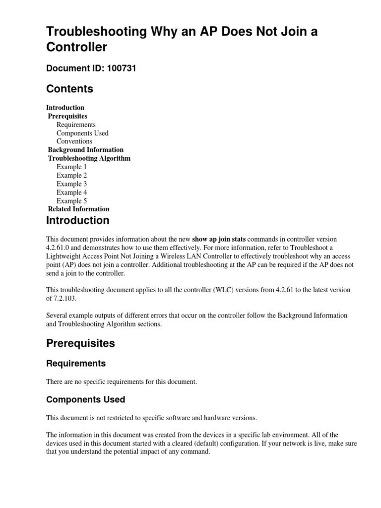 AP Join Troubleshooting | PDF | Radius | Troubleshooting