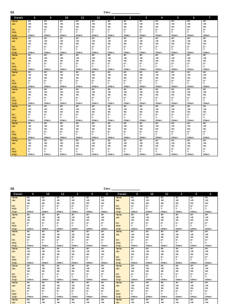 ER Monitoring Sheet | PDF