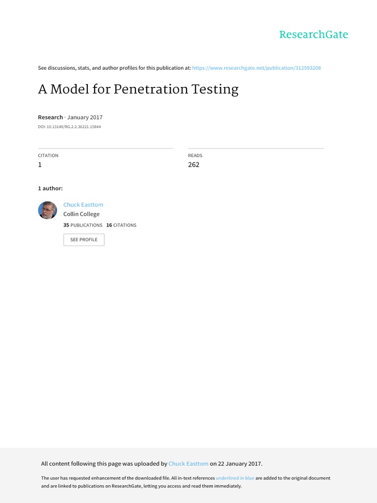 Pentesting Model | PDF | Penetration Test | Payment Card Industry Data ...