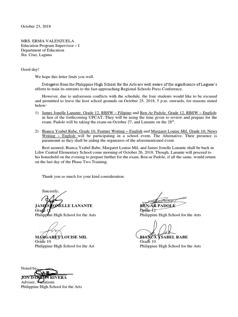 Letter For 10-24-18 Phase II Goin Back | PDF