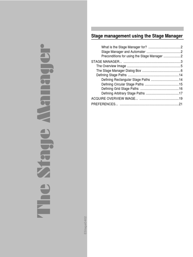 Stage Management Using The Stage Manager | PDF | Area | Camera