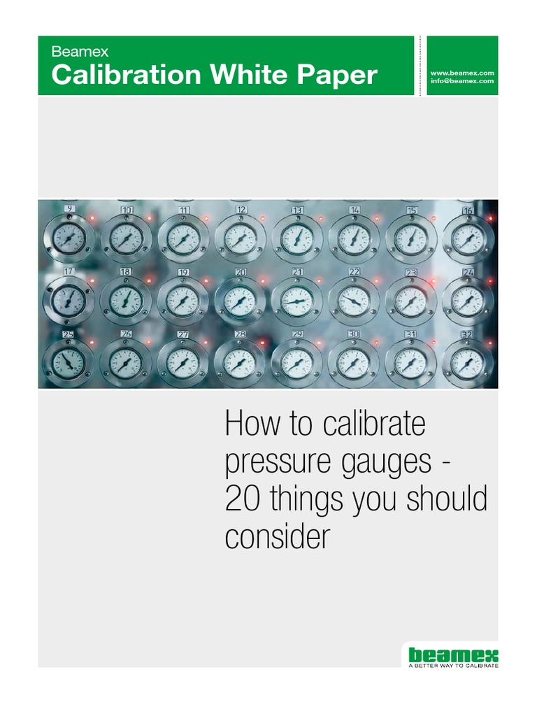 How To Calibrate Pressure Gauges | PDF | Calibration | Pressure Measurement