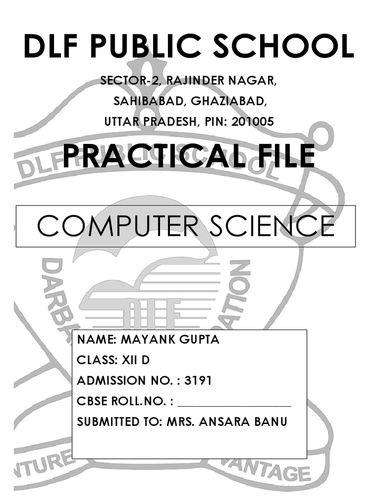 CS Prac | PDF | C++ | Method (Computer Programming)