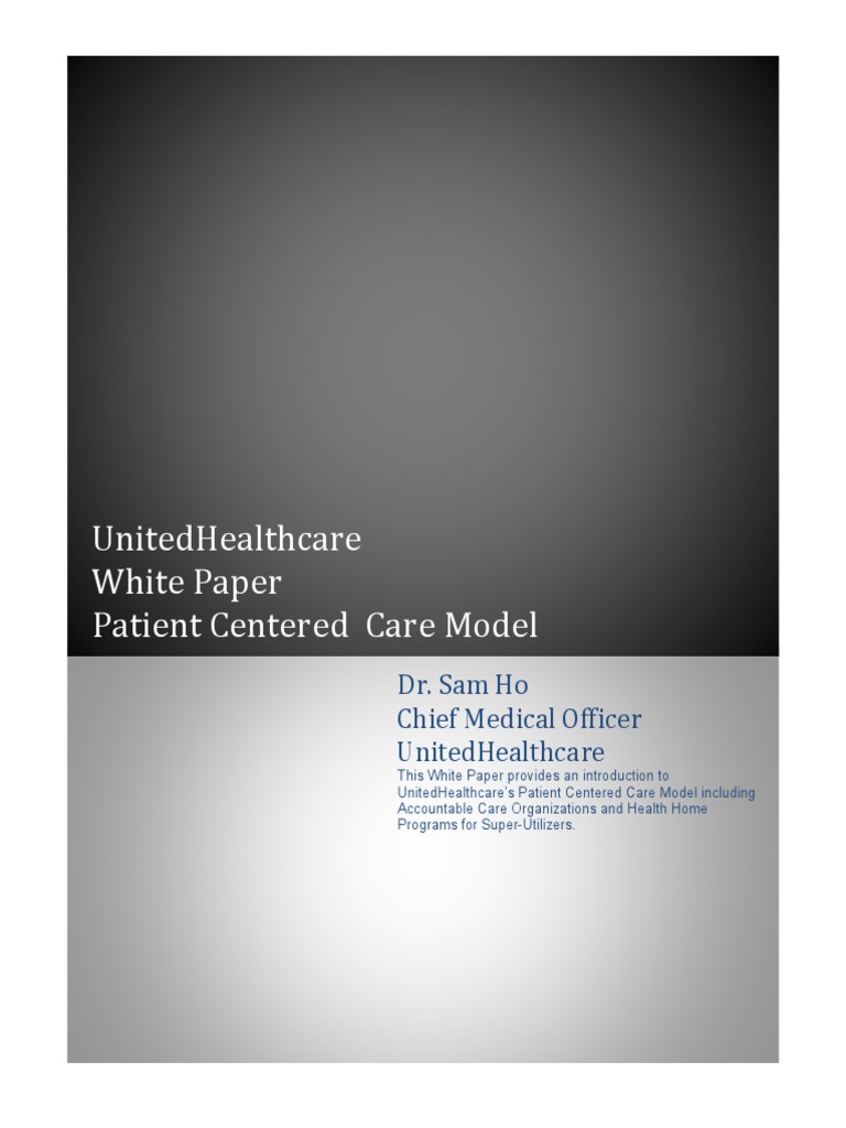 White Paper Patient Centered Care Model | PDF | Patient | Health Care