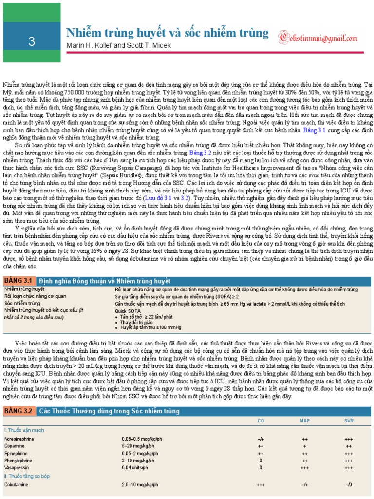 Choáng Nhiễm Trùng - The Washington Manual of Critical Care Third Edition 2018 - VNE | PDF