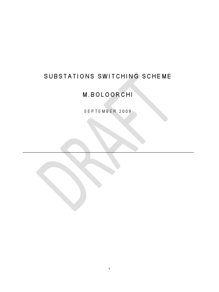 Substation Switching Scheme | PDF | Electrical Substation | Switch