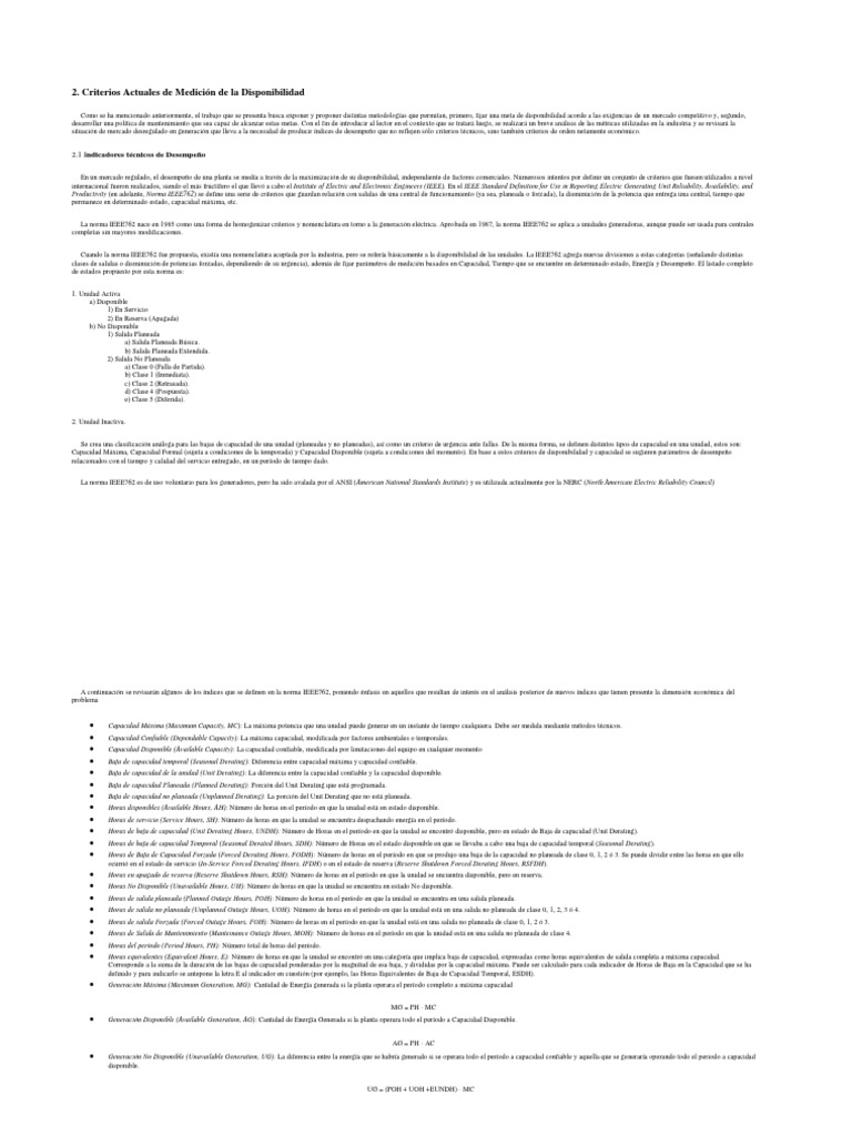 Criterios de Disponibilidad IEEE 762 | PDF | Taxonomía (biología ...